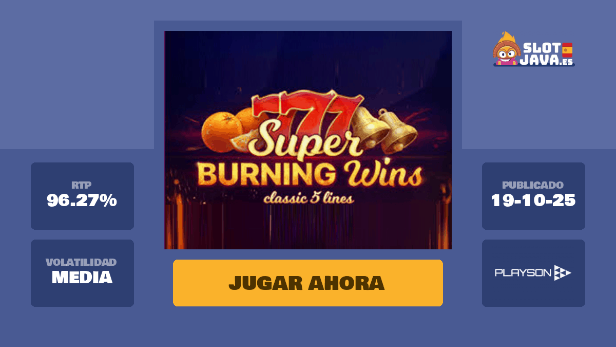 Super Burning Wins: classic 5 lines tragaperras - Gratis