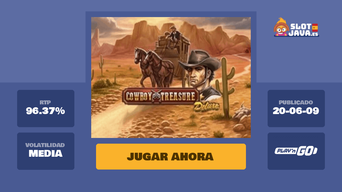 Cowboy Treasure Deluxe tiene 3 jackpots progresivos y bonus