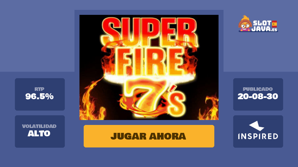 Reseña y ventajas tragaperras Super Fire 7s, Inspired Gaming