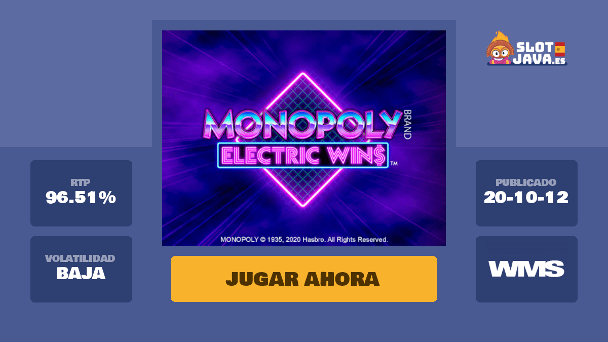 Reseña y ventajas tragaperras Monopoly Electric Wins - WMS
