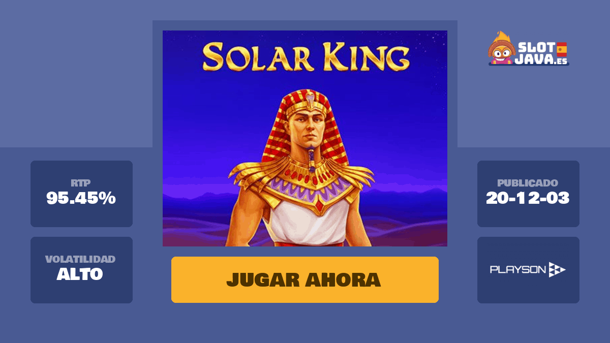 Solar King tragaperras online - Juega gratis en SlotJava