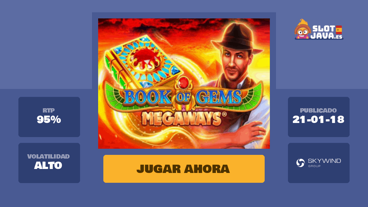 Book of Gems Megaways tragaperras online - Juega gratis en SlotJava