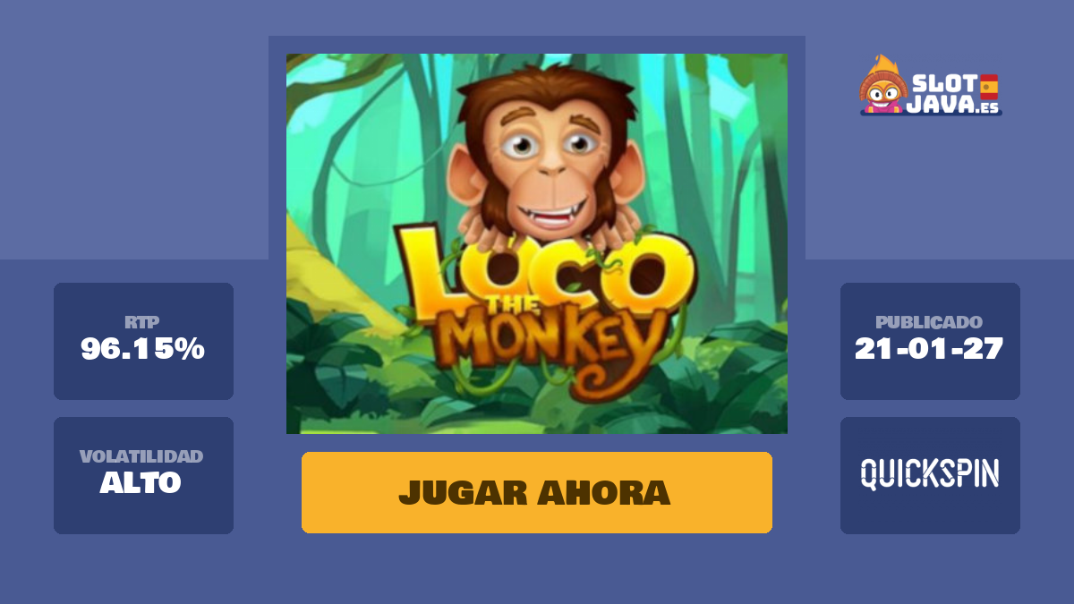 Loco the Monkey tragaperras online - Juega gratis en SlotJava