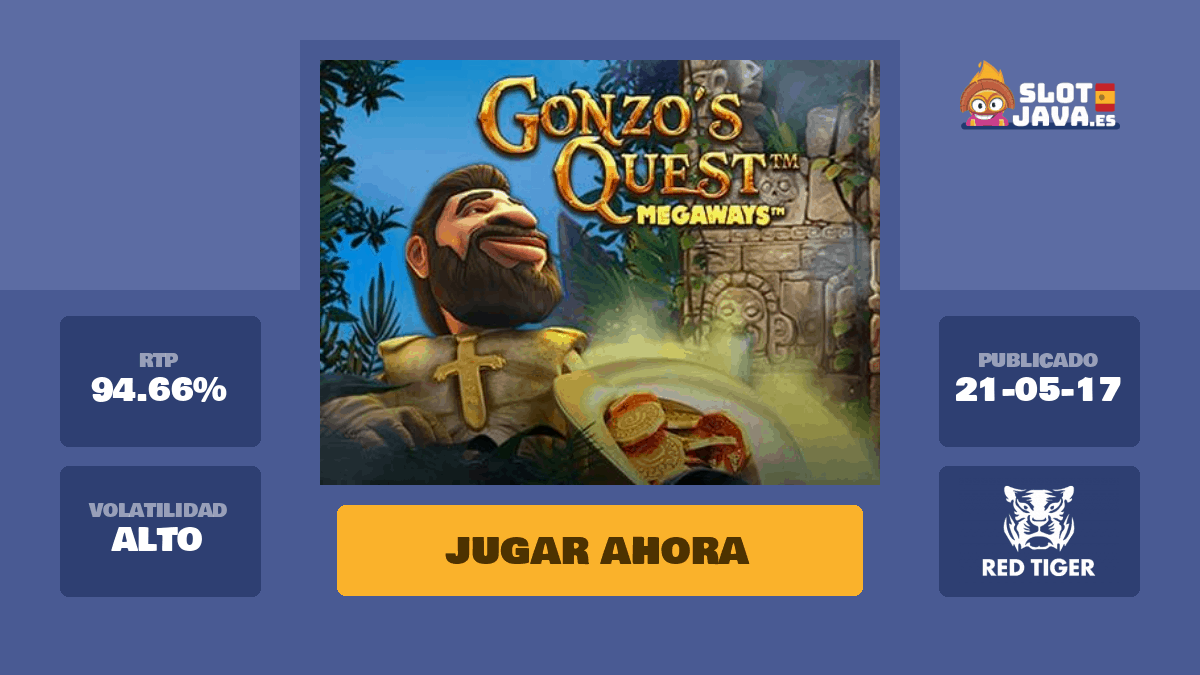 Gonzo's Quest Megaways tragaperras online - Juega gratis en SlotJava