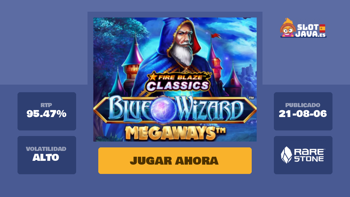 Fire Blaze Blue Wizard Megaways tragaperras online - Juega gratis en SlotJava