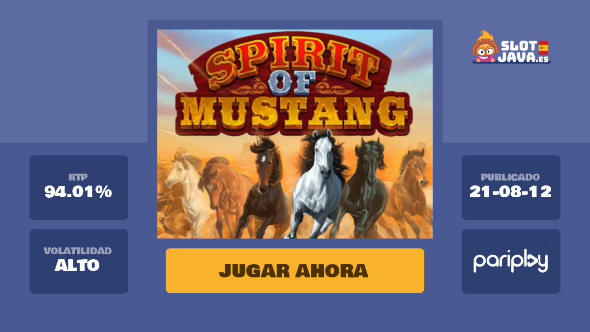 Spirit of Mustang tragaperras online - Juega gratis en SlotJava