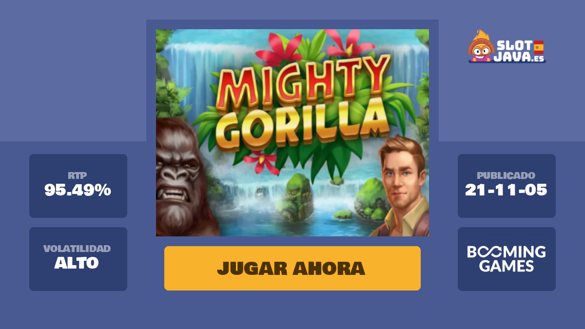 Mighty Gorilla tragaperras online - Juega gratis en SlotJava