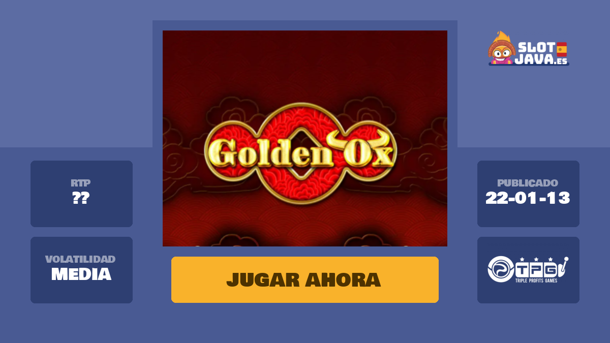 Nueva tragaperra Golden Ox 2 - Juega gratis en SlotJava