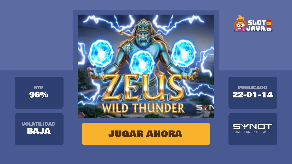 Zeus Wild Thunder tragaperras online - Juega gratis en SlotJava