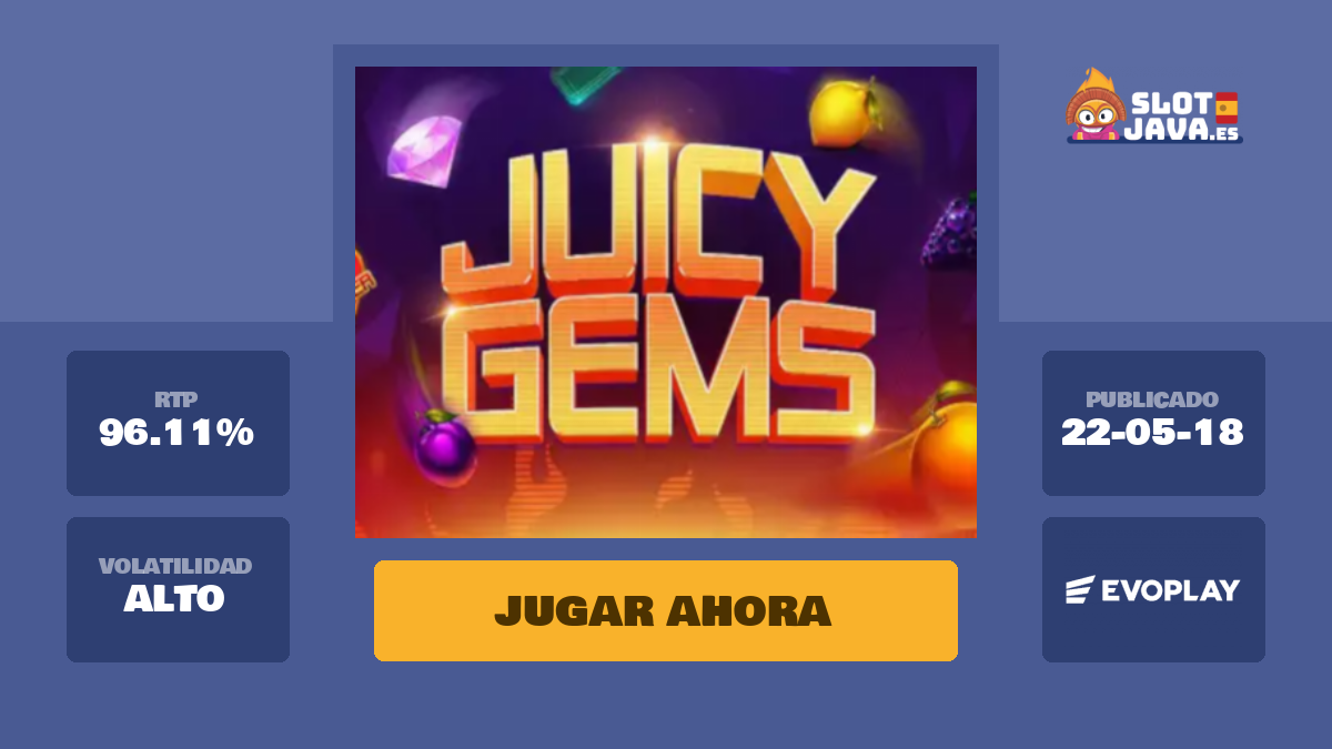 Juicy Gems tragaperras online - Juega gratis en SlotJava