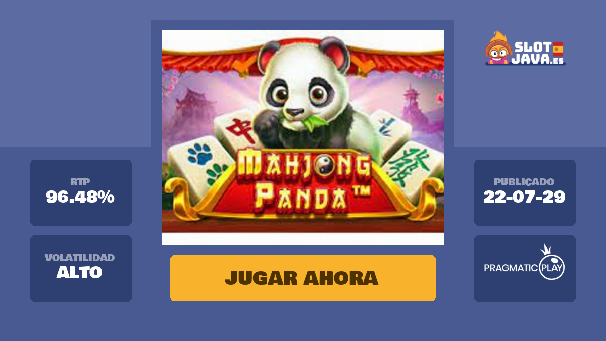 Mahjong Panda tragaperras online - Juega gratis en SlotJava