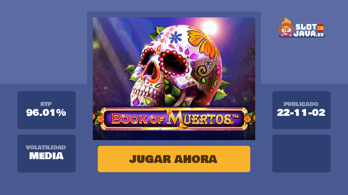 Premios de 10.000x te esperan en Book of Muertos
