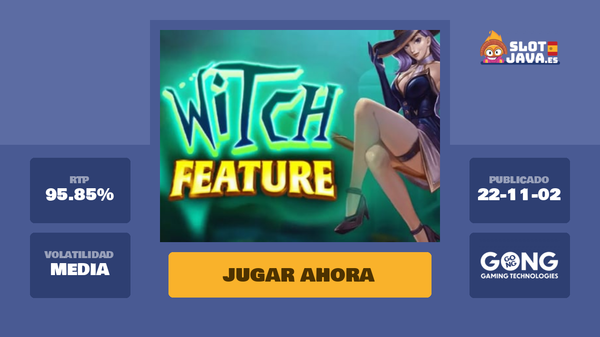 Witch Feature, la tragaperras de vídeo desarrollada por Gong Gaming Technologies que te permite ...