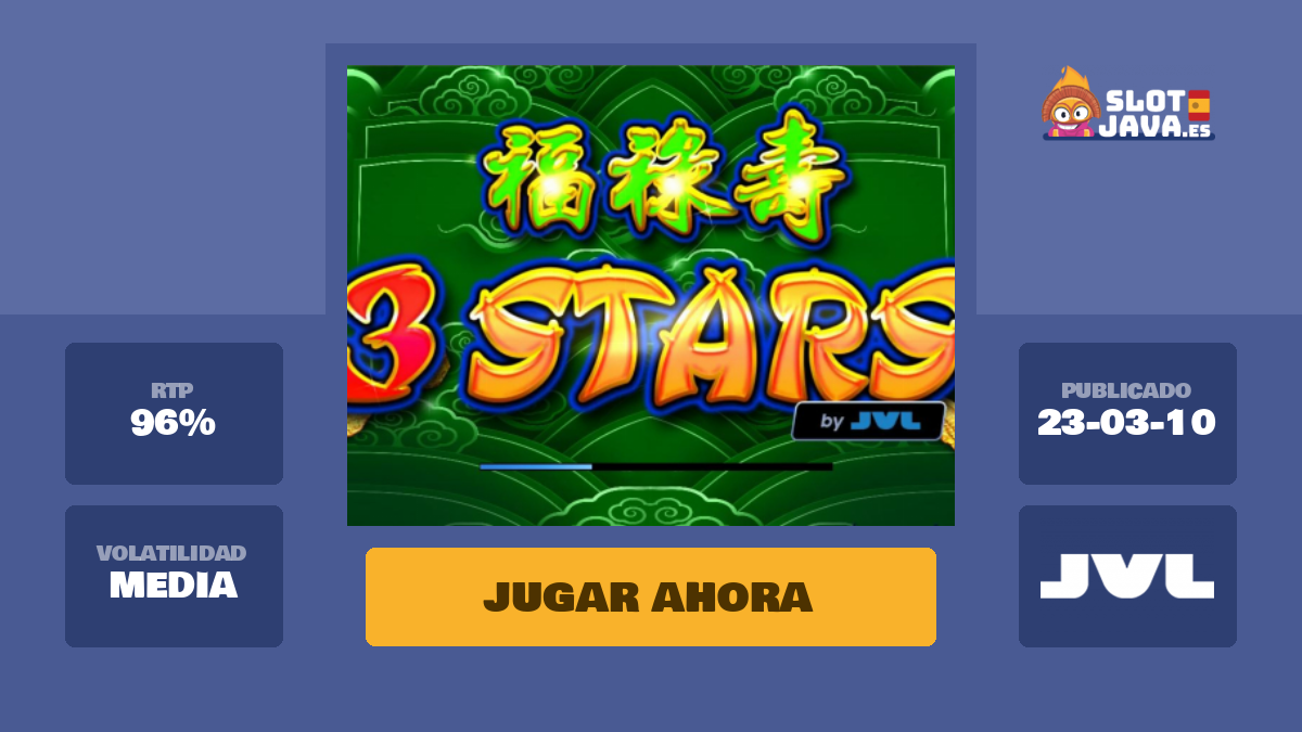 3 Stars reseña con demo | Slotjava