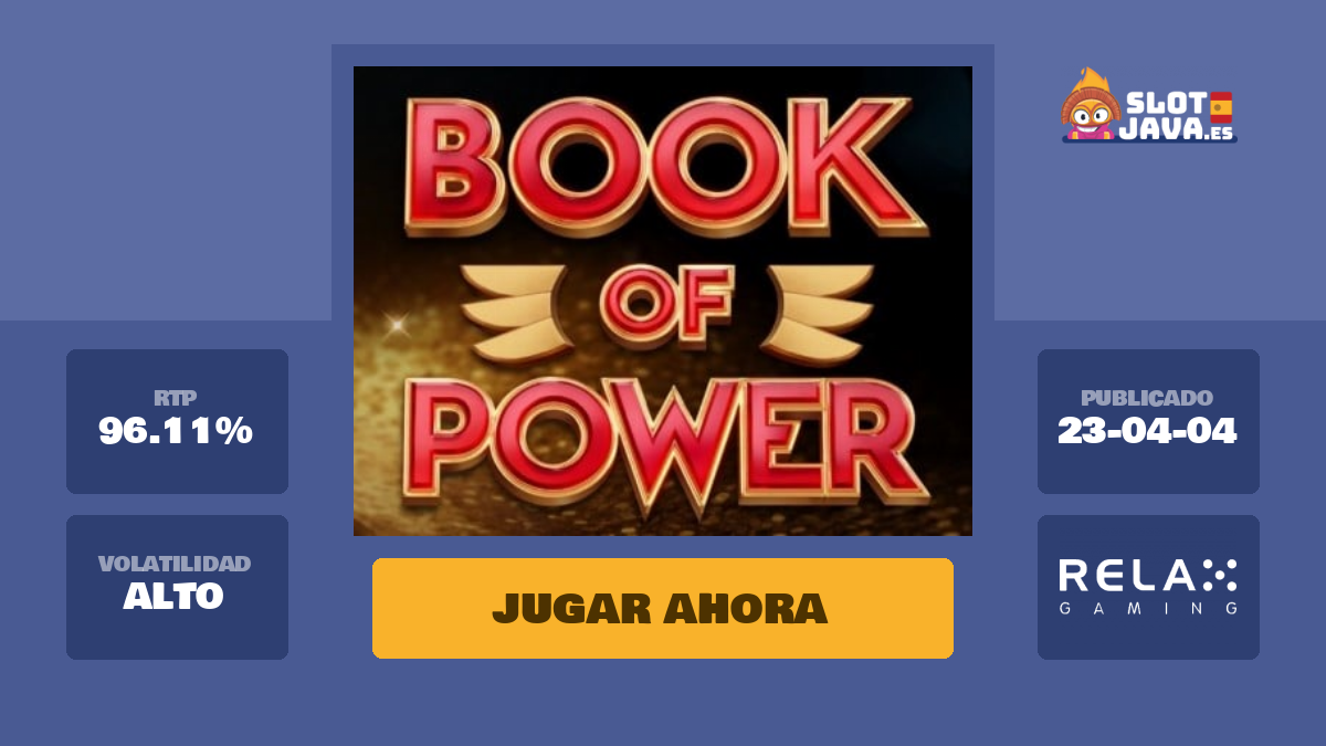 Reseña de la tragaperras Book of Power de Relax Gaming.