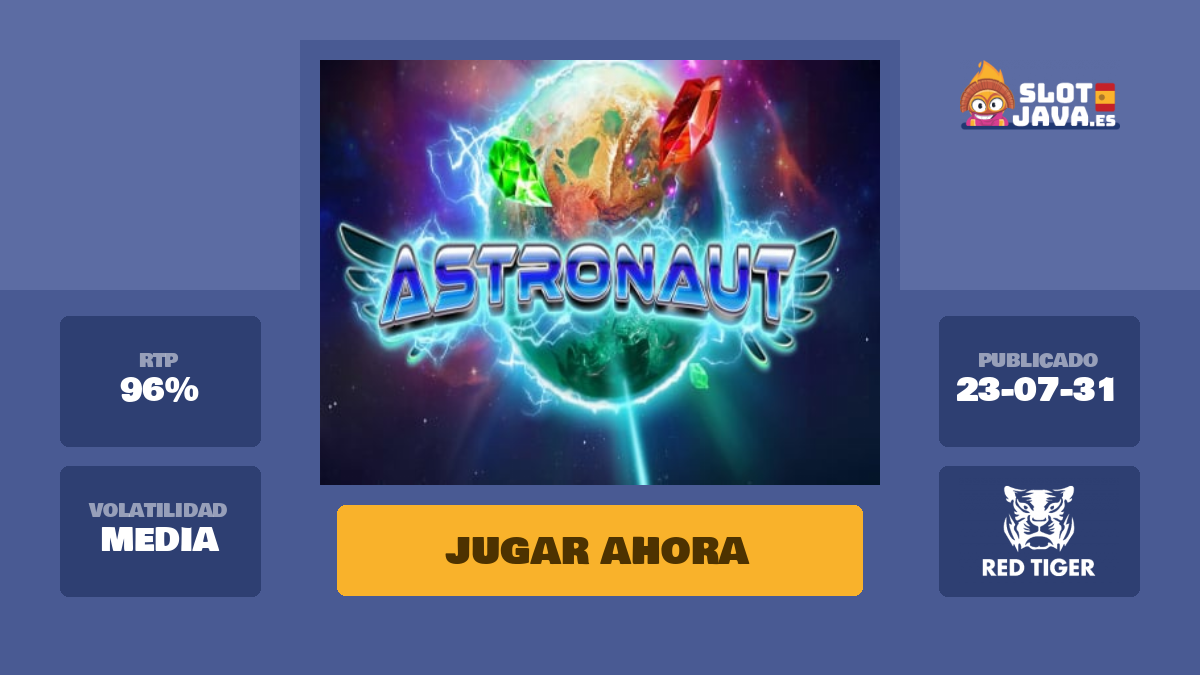 Astronaut Red Tiger Reseña |Jugar ahora| SlotJava.es