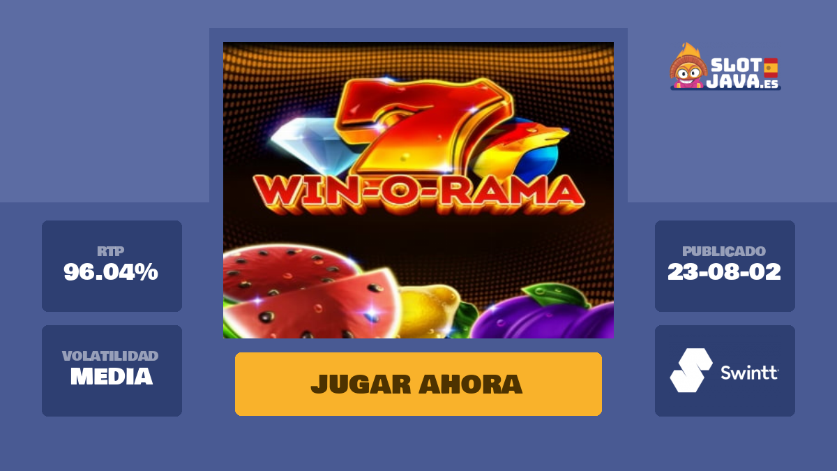Win-O-Rama XL Reseña | Jugar gratis | Slotjava.es